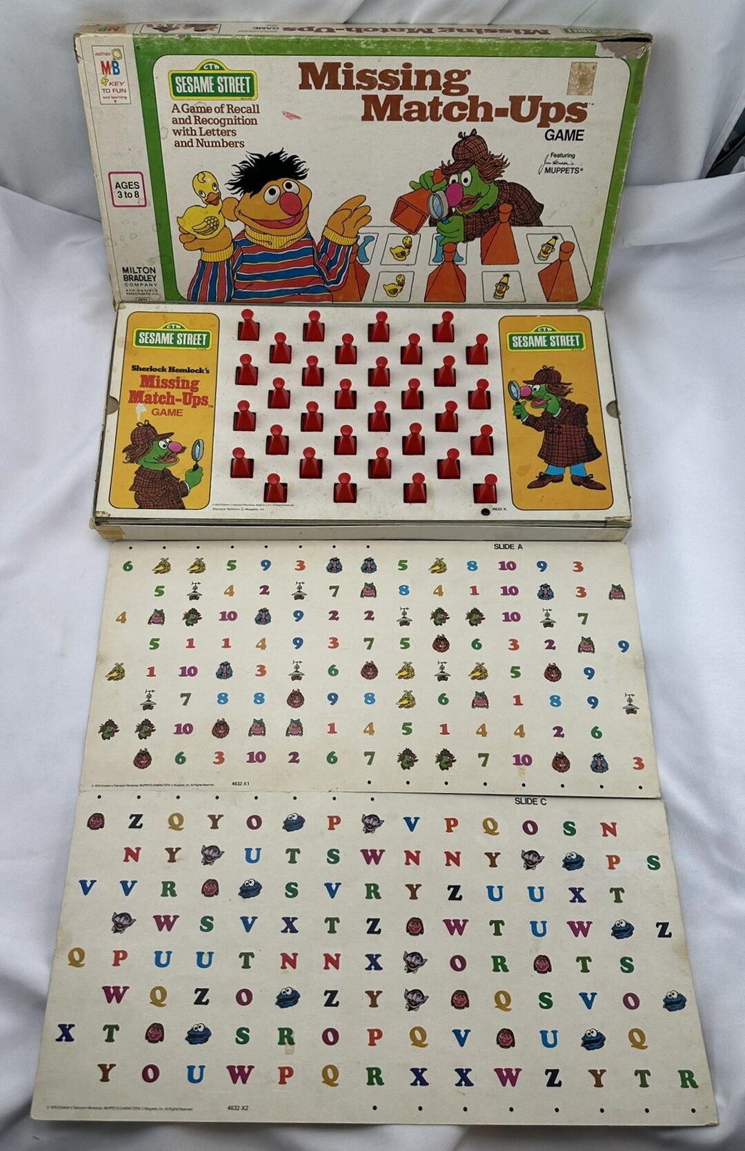 1976 Sesame Street Missing Match Ups Husker Du Game Milton Bradley ...