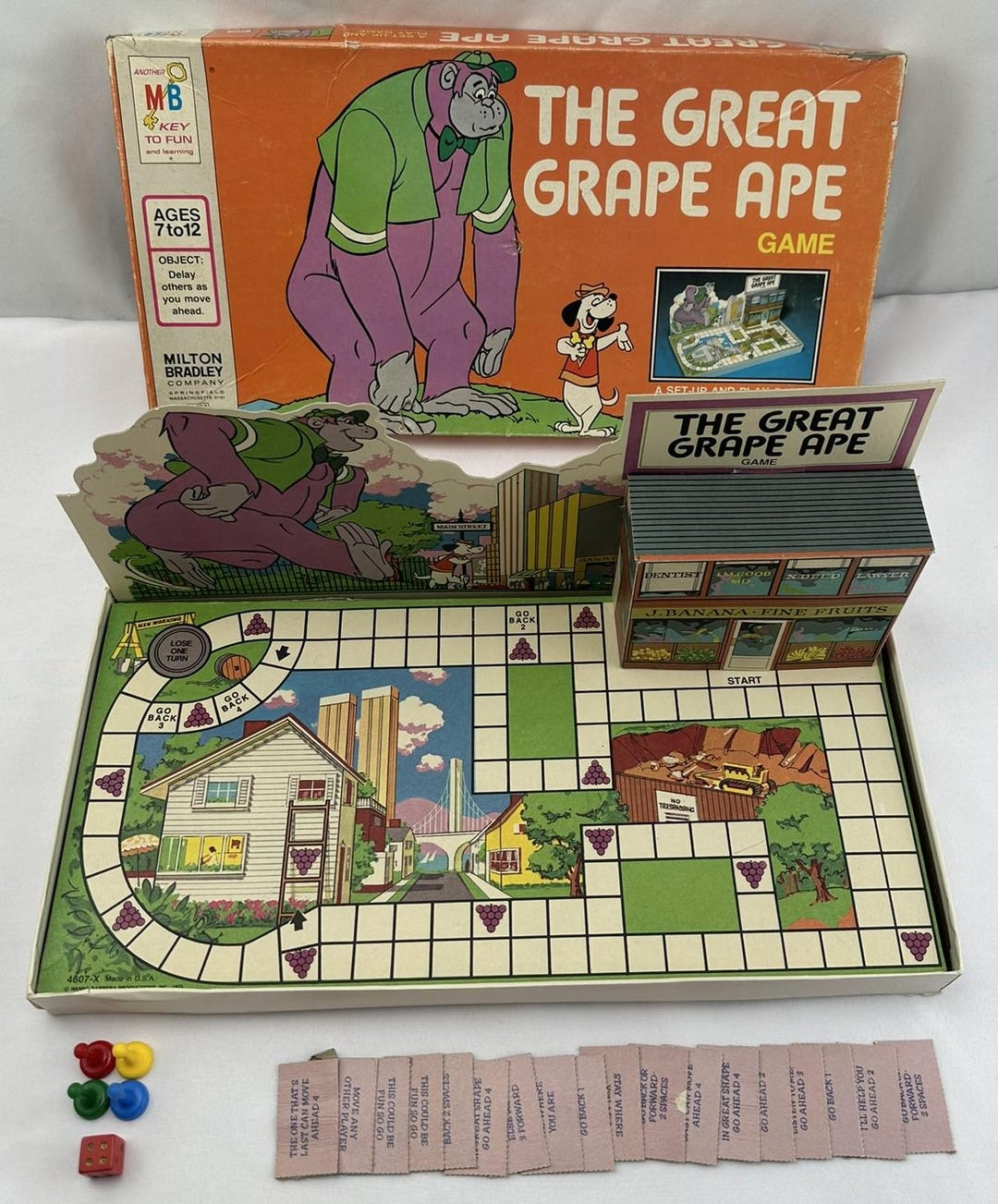 1975 Great Grape Ape Game by Milton Bradley Complete in Good Condition ...