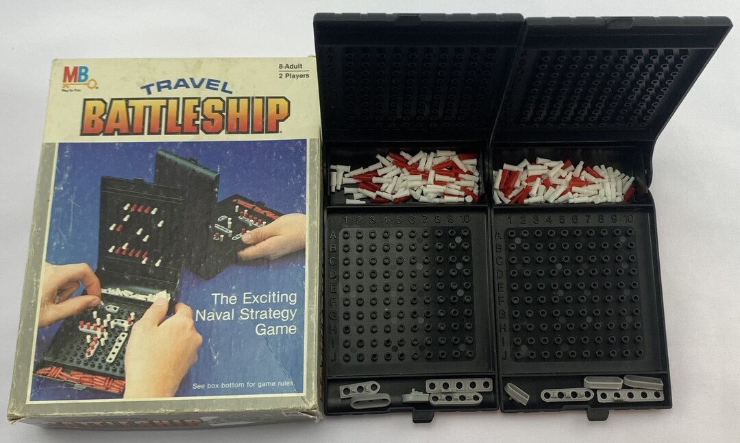 1984 Battleship Travel Game by Milton Bradley Complete in Good ...