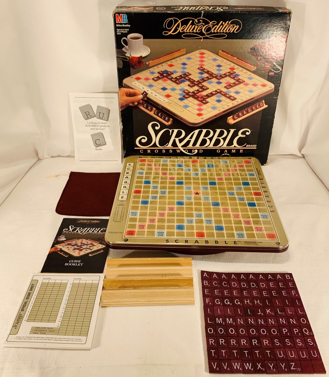 1989 Deluxe Scrabble Game Complete in Very Good Condition FREE SHIPPING ...