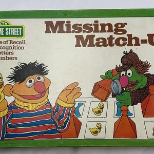 1976 Sesame Street Missing Match Ups Husker Du Game Milton Bradley ...