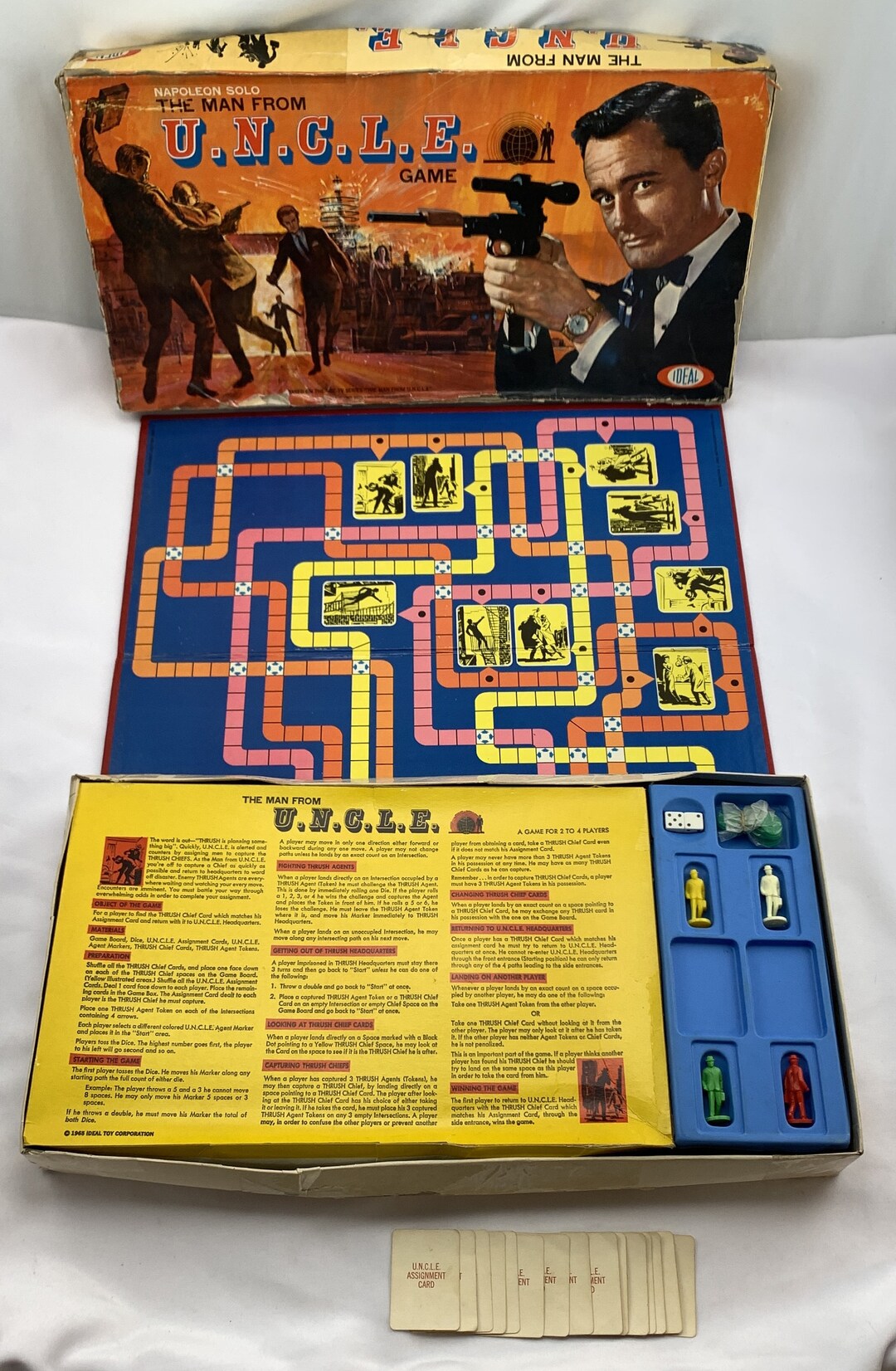 1965 the Man From U.N.C.L.E. Board Game by Ideal Man From Uncle Game ...