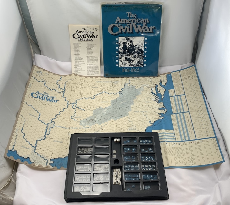 1974 the American Civil War Game by SPI Complete in Very Good Condition ...