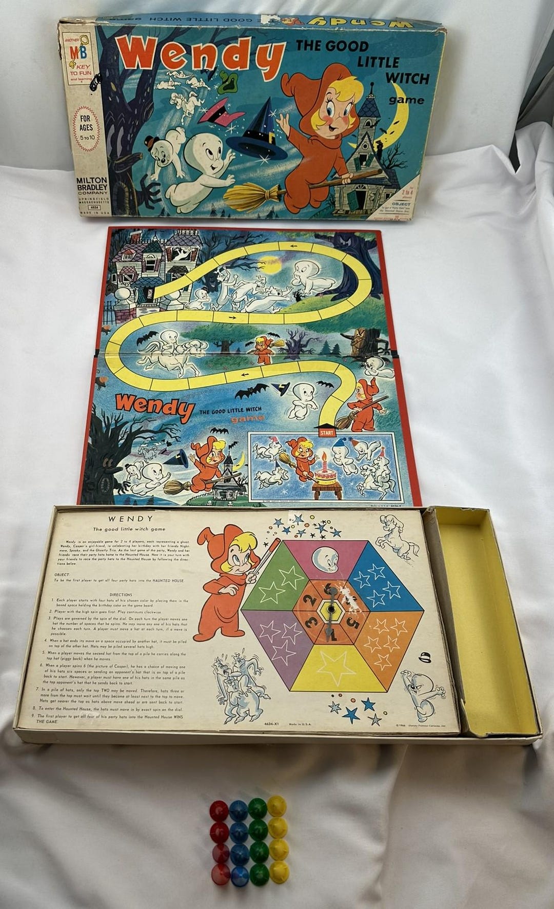 1966 Wendy the Good Little Witch Game by Milton Bradley Complete Good ...