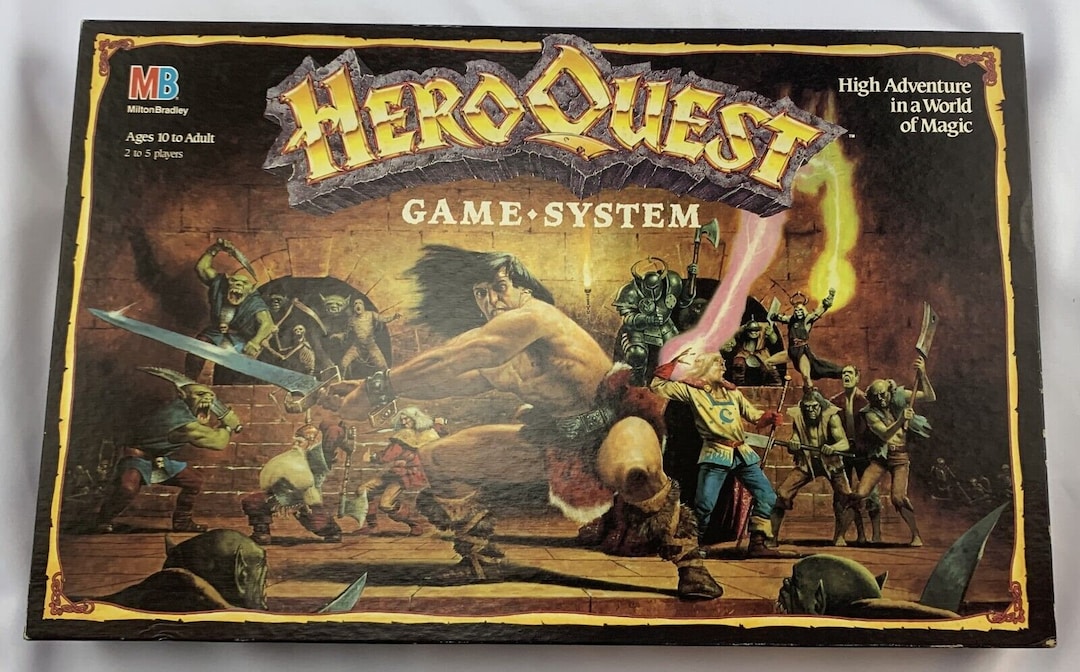 1989 Heroquest Board Game Hero Quest Milton Bradley New Old Stock FREE ...