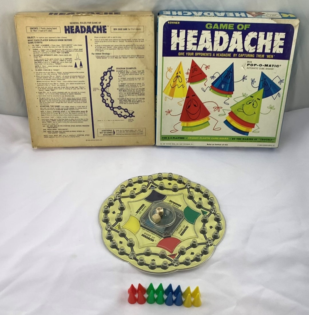 1968 Headache Game by Kohner Complete in Great Condition FREE SHIPPING ...