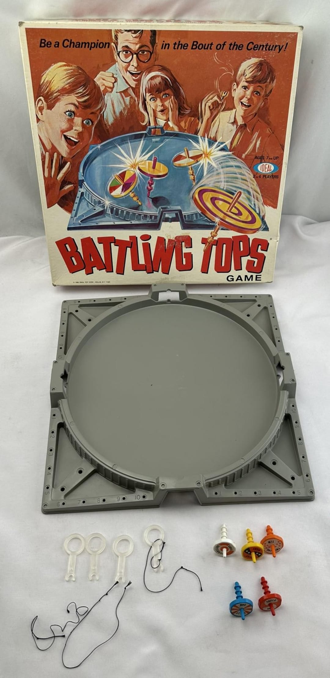 1968 Battling Tops Game by Ideal 5 Tops in Very Good Condition FREE ...
