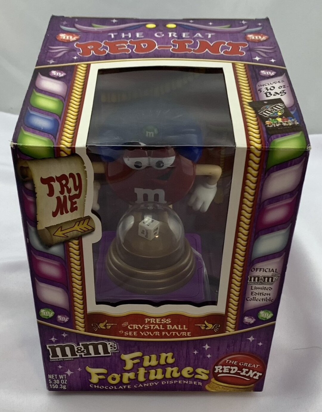 M & M's Red Fortune Teller Dispenser Fun Fortunes Brand New FREE ...
