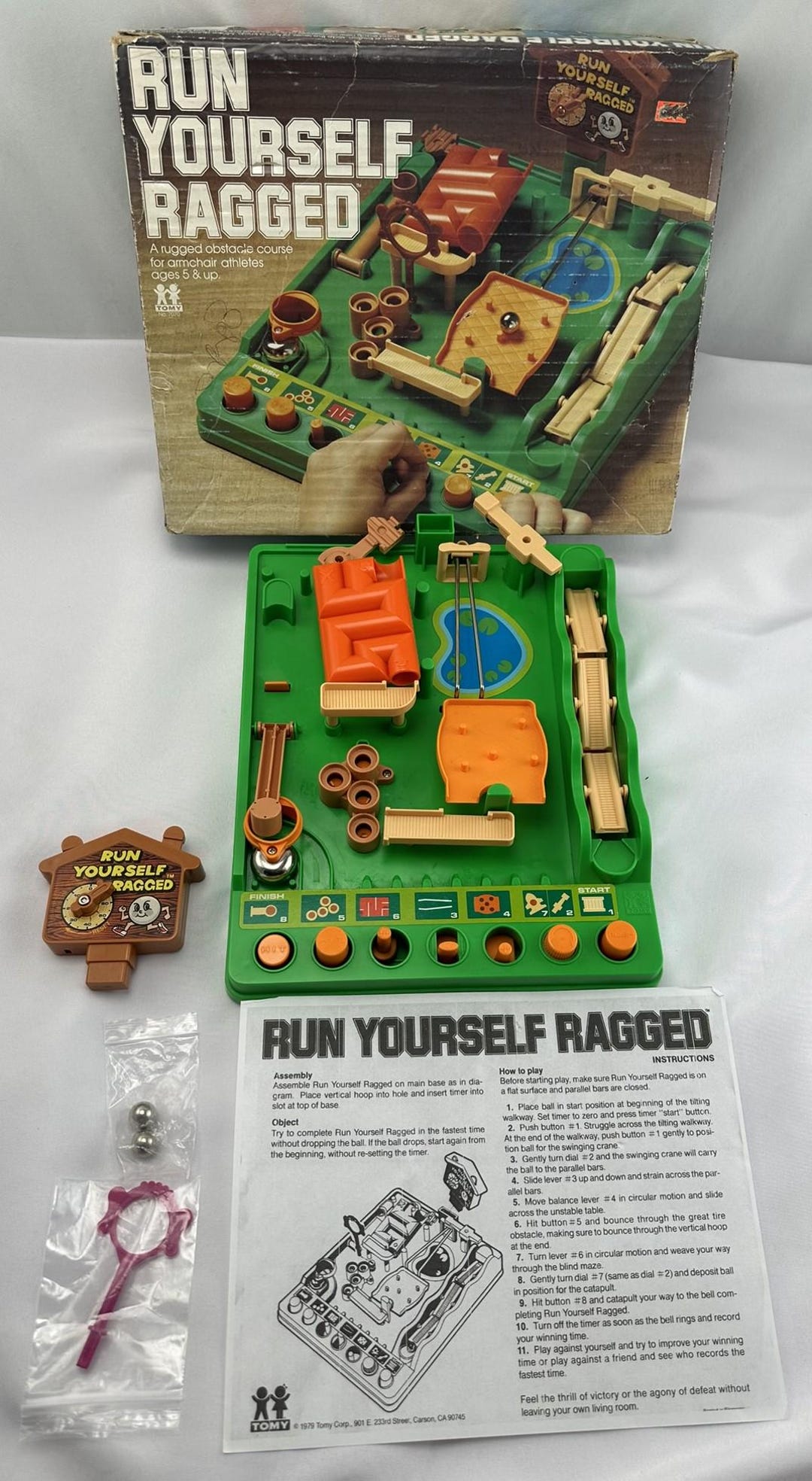 1979 Run Yourself Ragged Game by Tomy Complete in Great Condition FREE ...