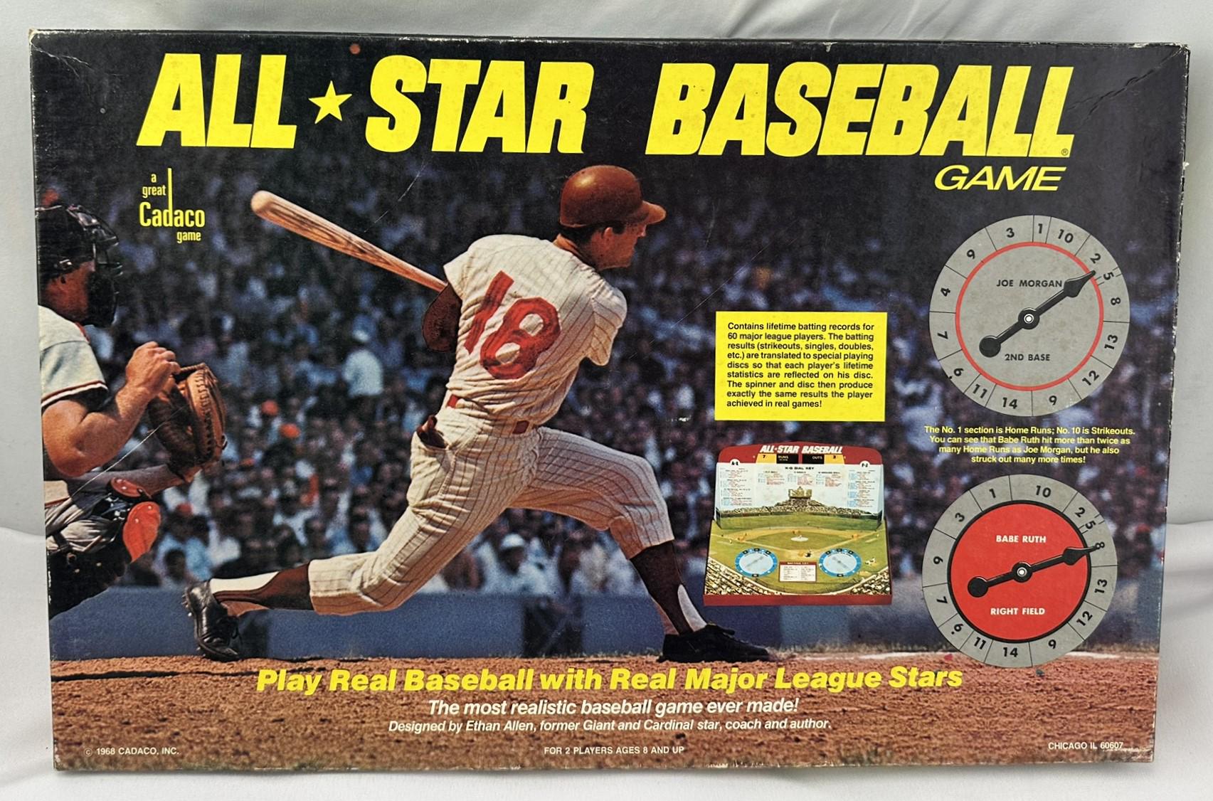 1968 All Star Baseball Board Game Cadaco Complete Very Good Condition ...