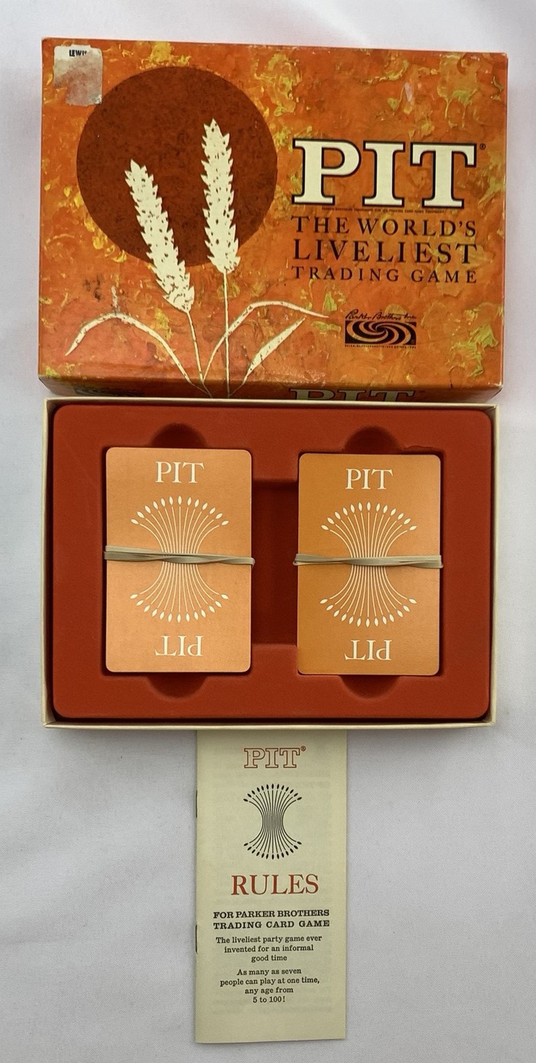 1964 Pit Card Game by Parker Brothers Complete in Great Condition FREE ...