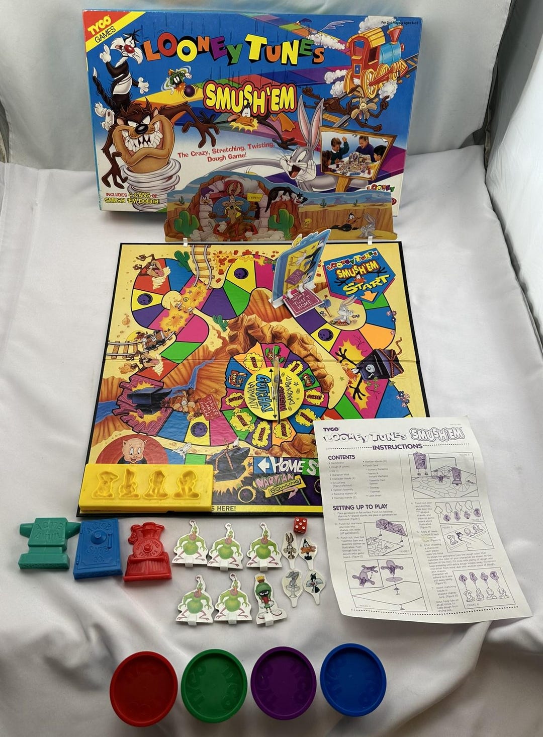 1994 Looney Tunes Smush 'em Splat Game by Tyco Complete in Great ...