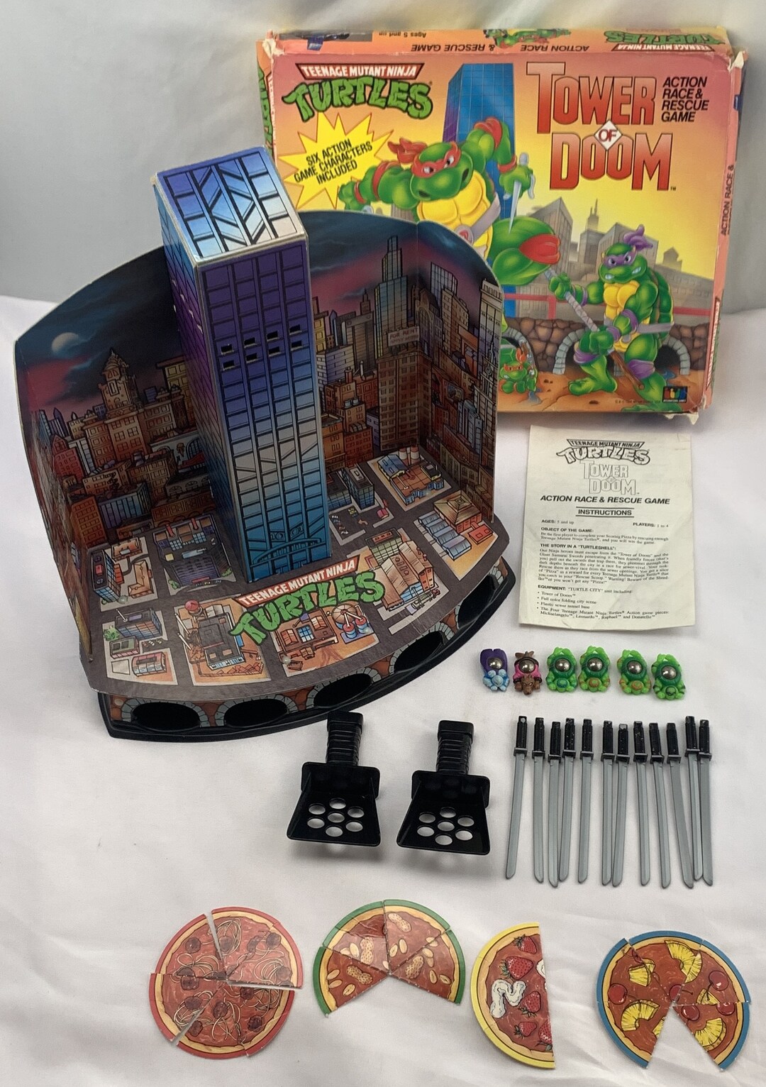 1990 Teenage Mutant Ninja Turtles Tower of Doom in Good Condition FREE ...