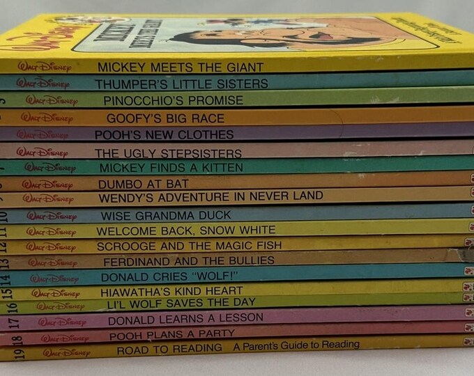 1986 Complete Set 1-19 Fun to Learn Library Disney Books Good/great ...