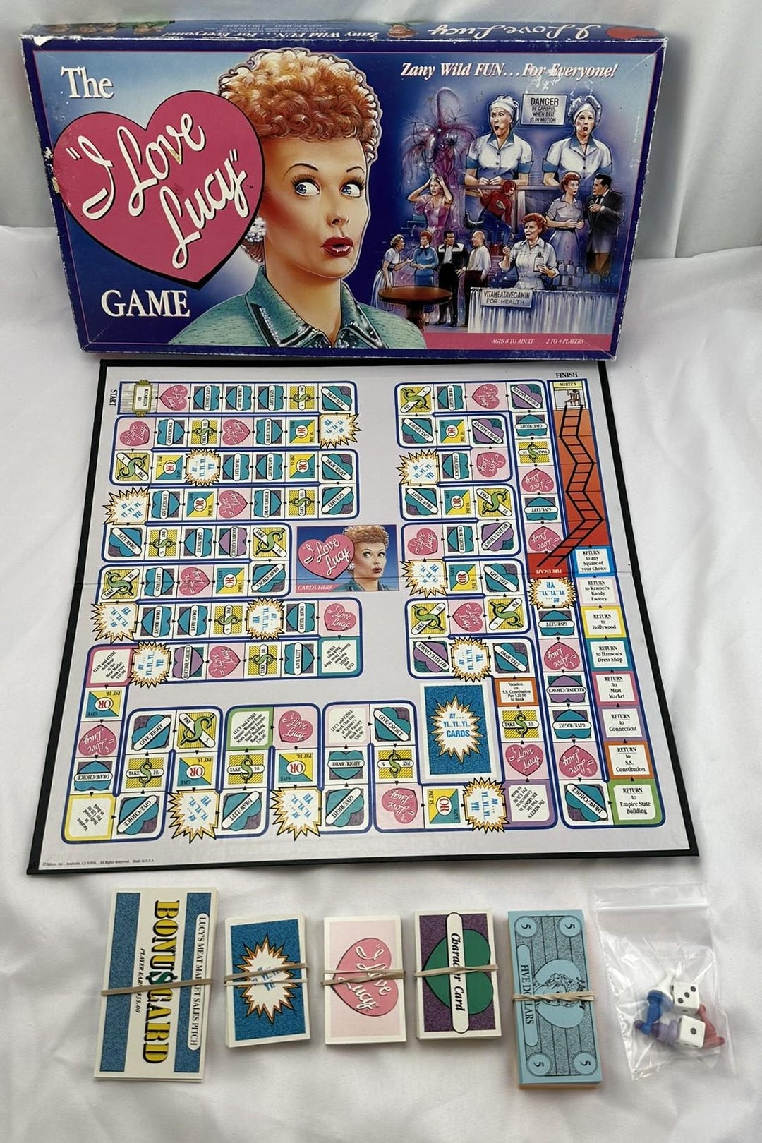 1997 I Love Lucy Board Game by Talicor Complete in Good Condition FREE ...