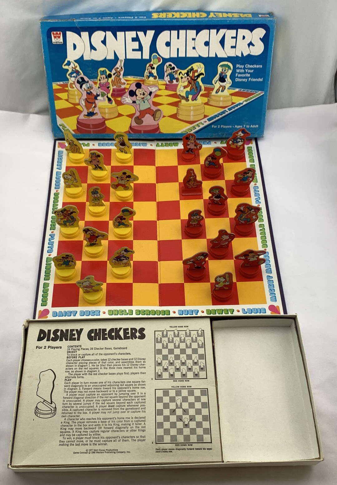 1977 Disney Checkers Game by Whitman Complete in Very Good Condition ...