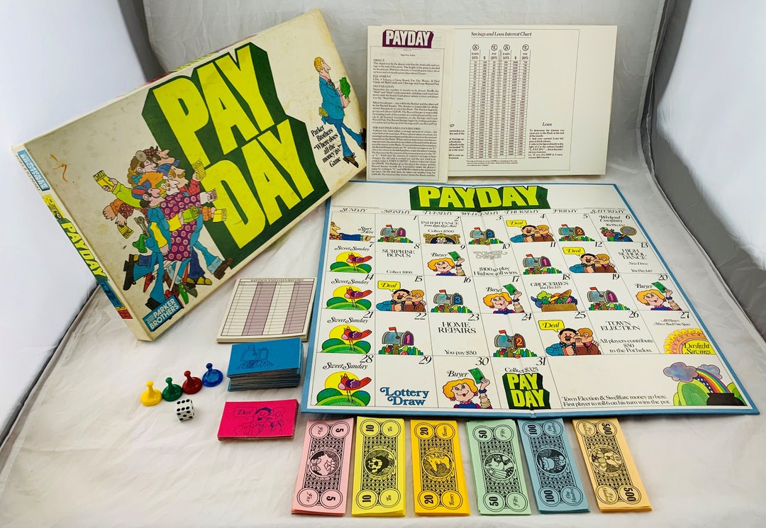 1975 Payday Game by Parker Brothers Complete in Very Good Condition ...