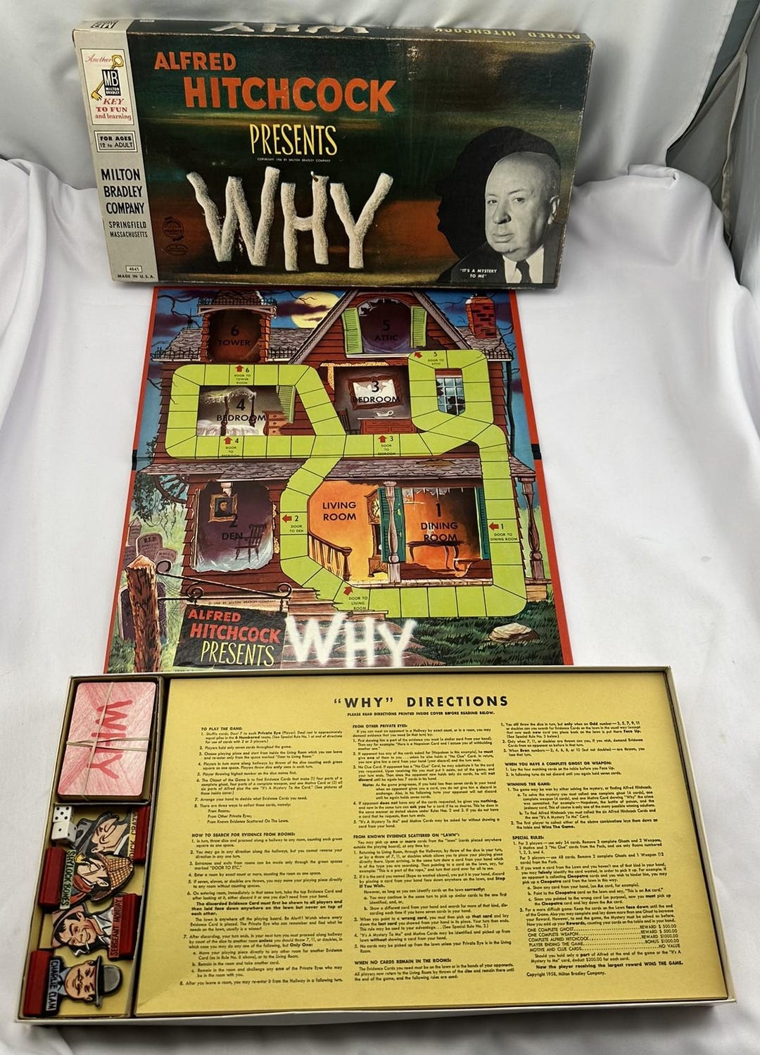 1967 Alfred Hitchcock Presents Why Game by Milton Bradley Complete in ...