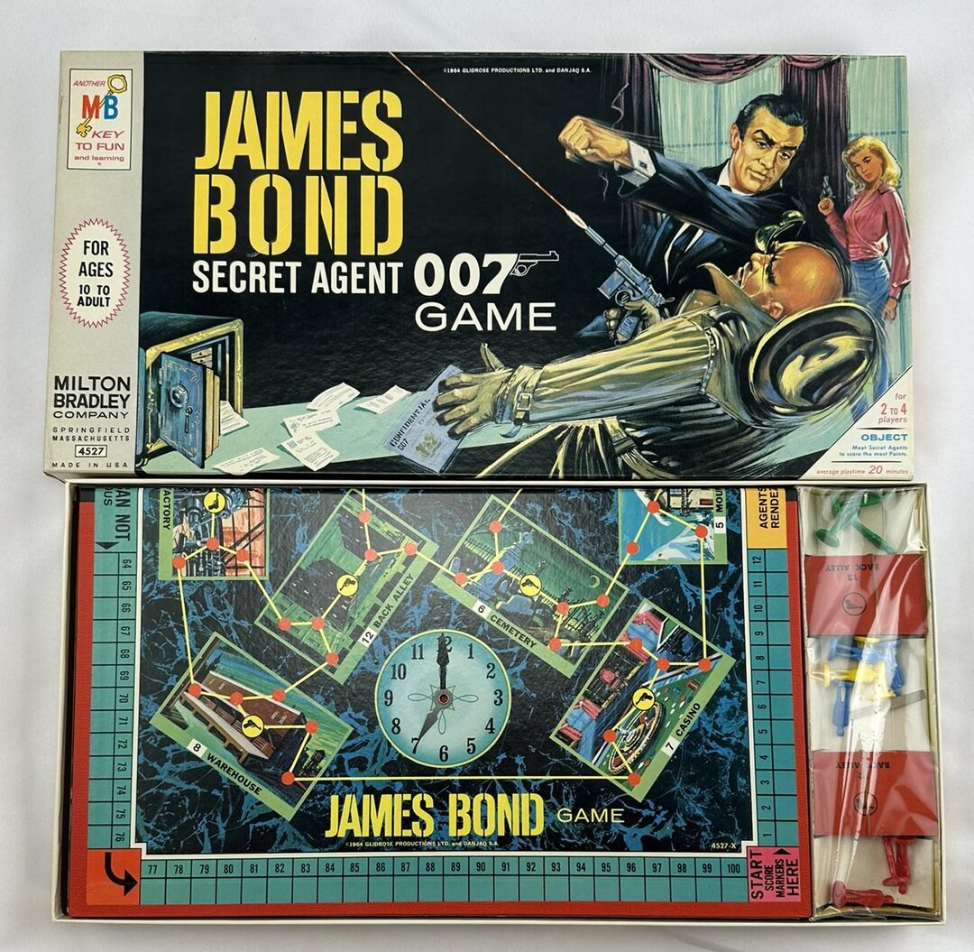1964 James Bond Secret Agent Game by Milton Bradley New Old Stock FREE ...