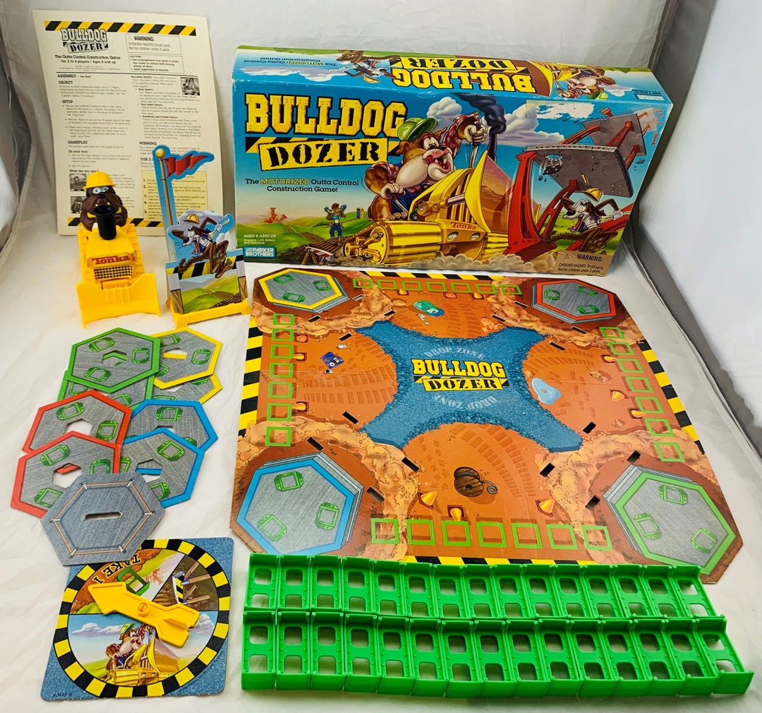1995 Bulldog Dozer Game by Parker Brothers Complete in Great Condition ...
