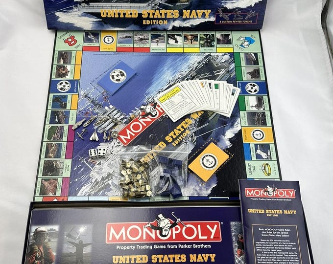 US Navy Edition Monopoly by Usaopoly Complete in Great Condition FREE ...