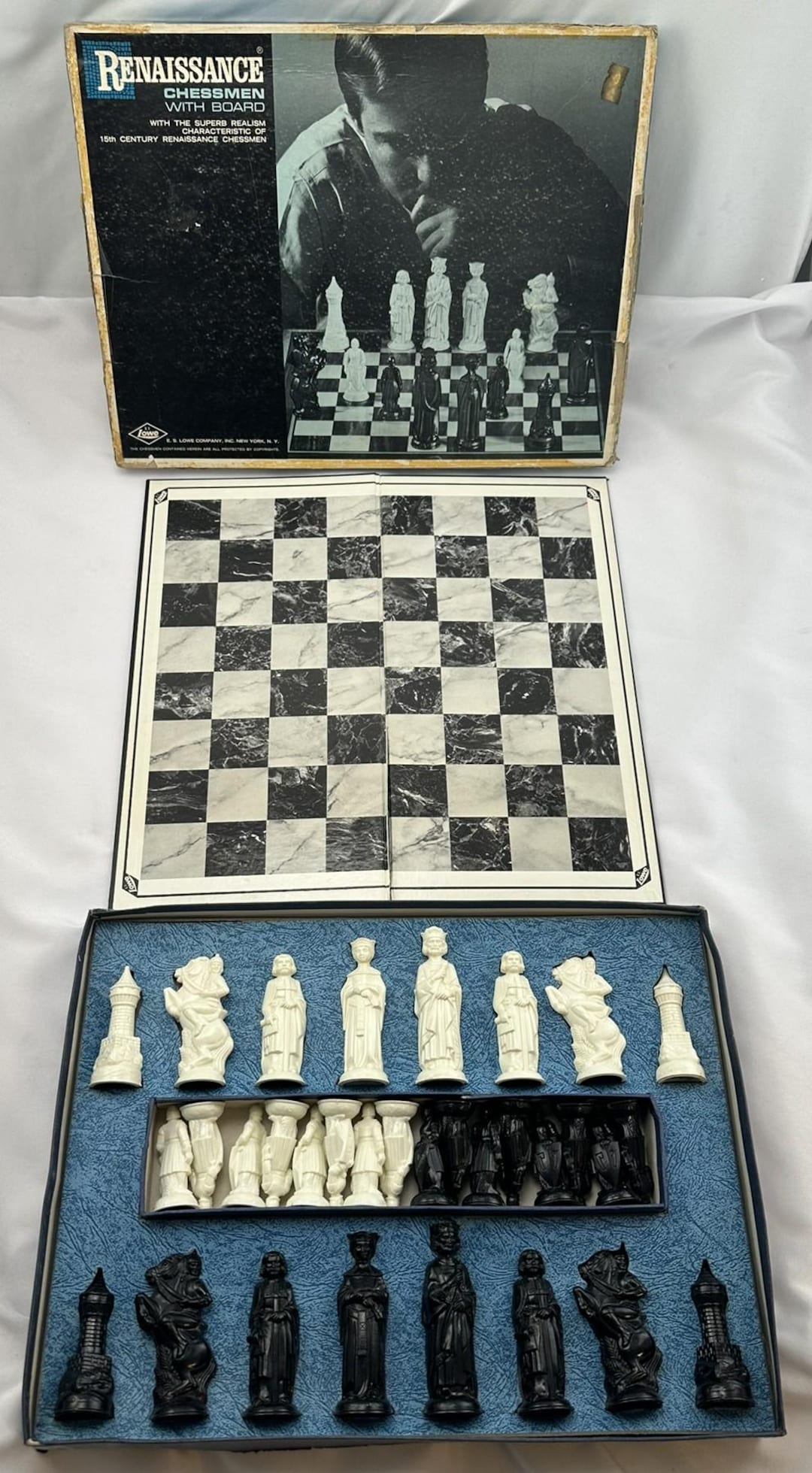 1959 Renaissance Chessmen Chess Set by E.S. Lowe Complete in Good ...