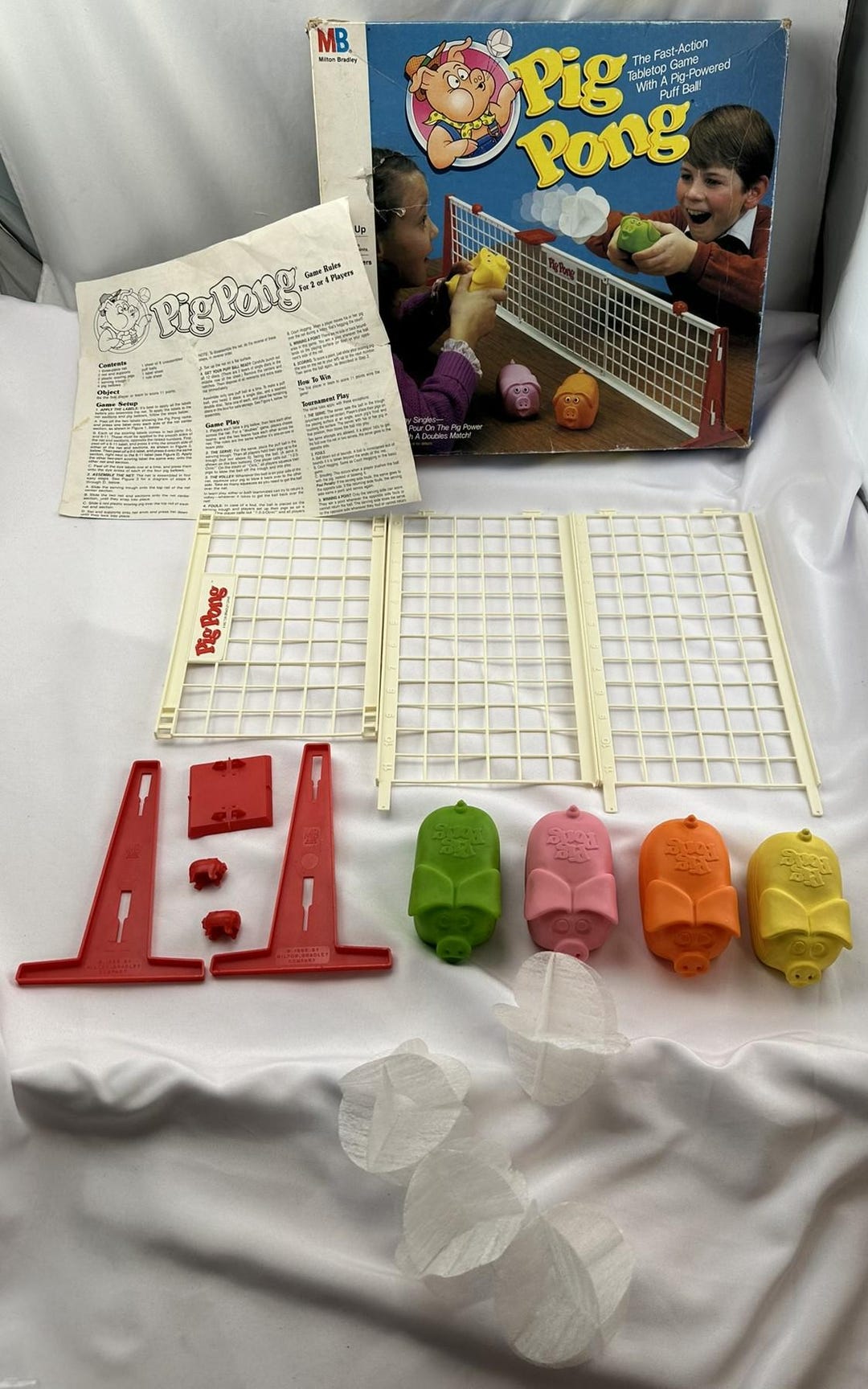 1986 Pig Pong Game by Milton Bradley Complete in Good Condition FREE ...