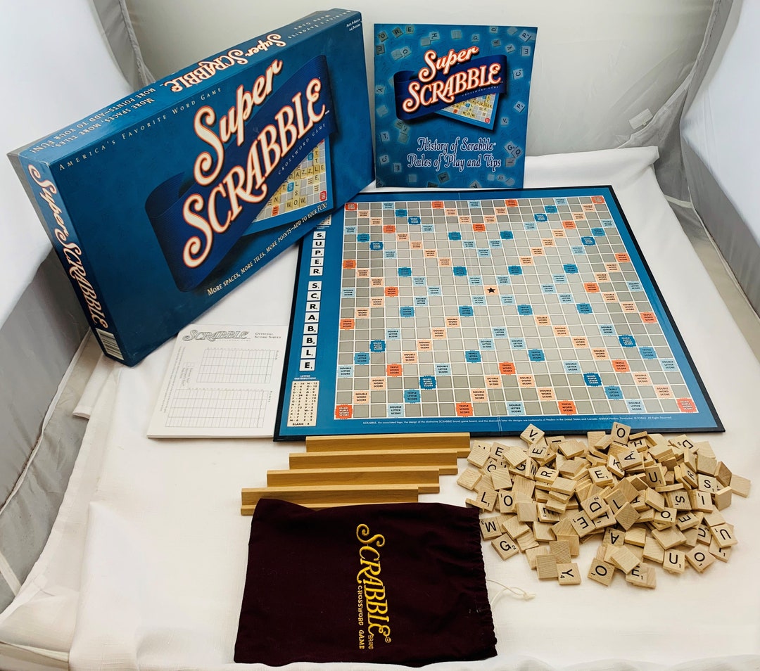Super Scrabble Game by Hasbro Complete in Great Condition FREE SHIPPING ...
