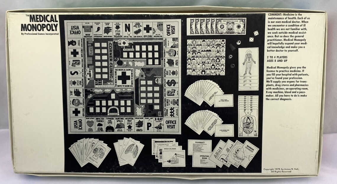 1979 Medical Monopoly Board Game Complete in Good Condition - Etsy