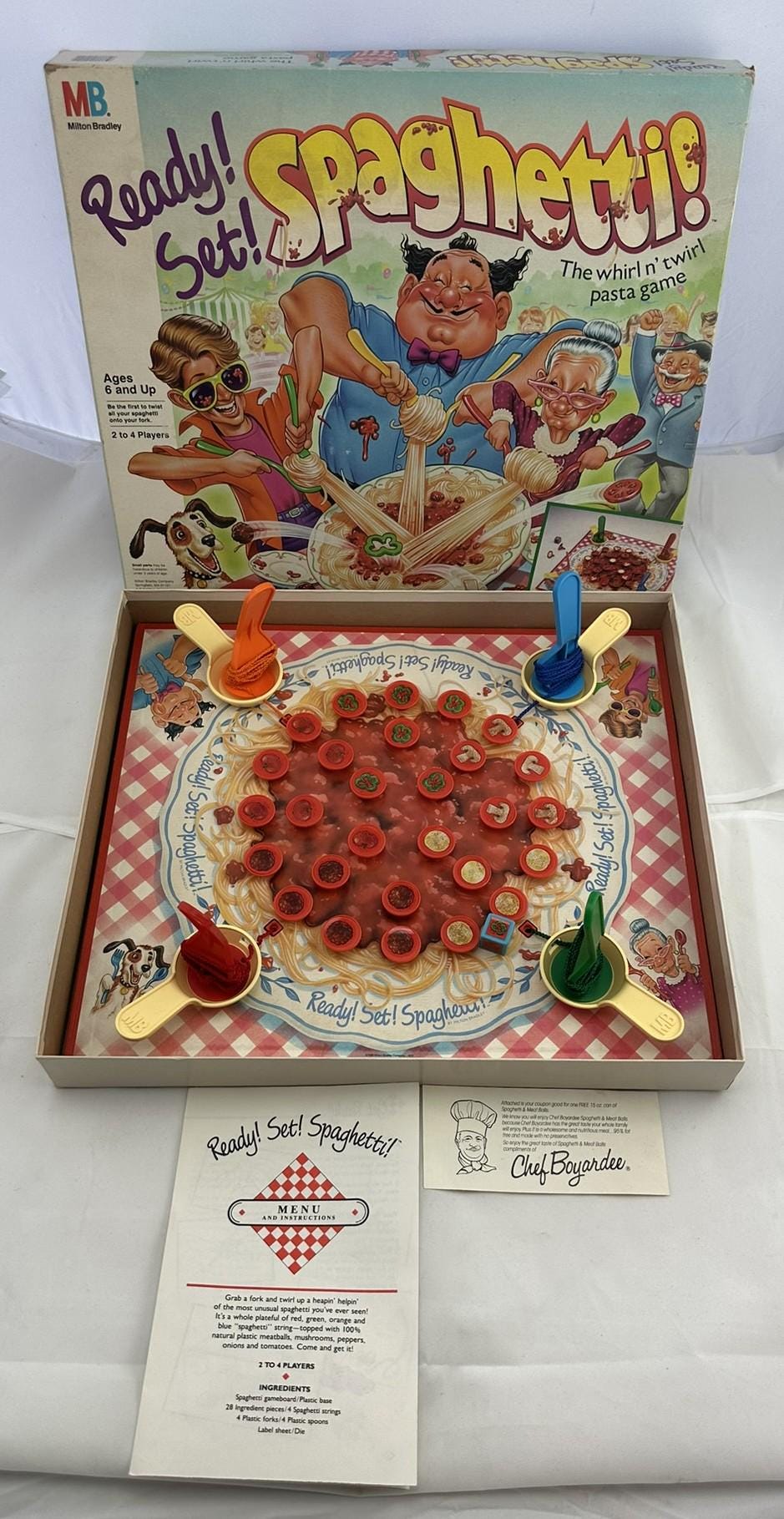 1989 Ready! Set! Spaghetti! Game by Milton Bradley Complete in Great ...
