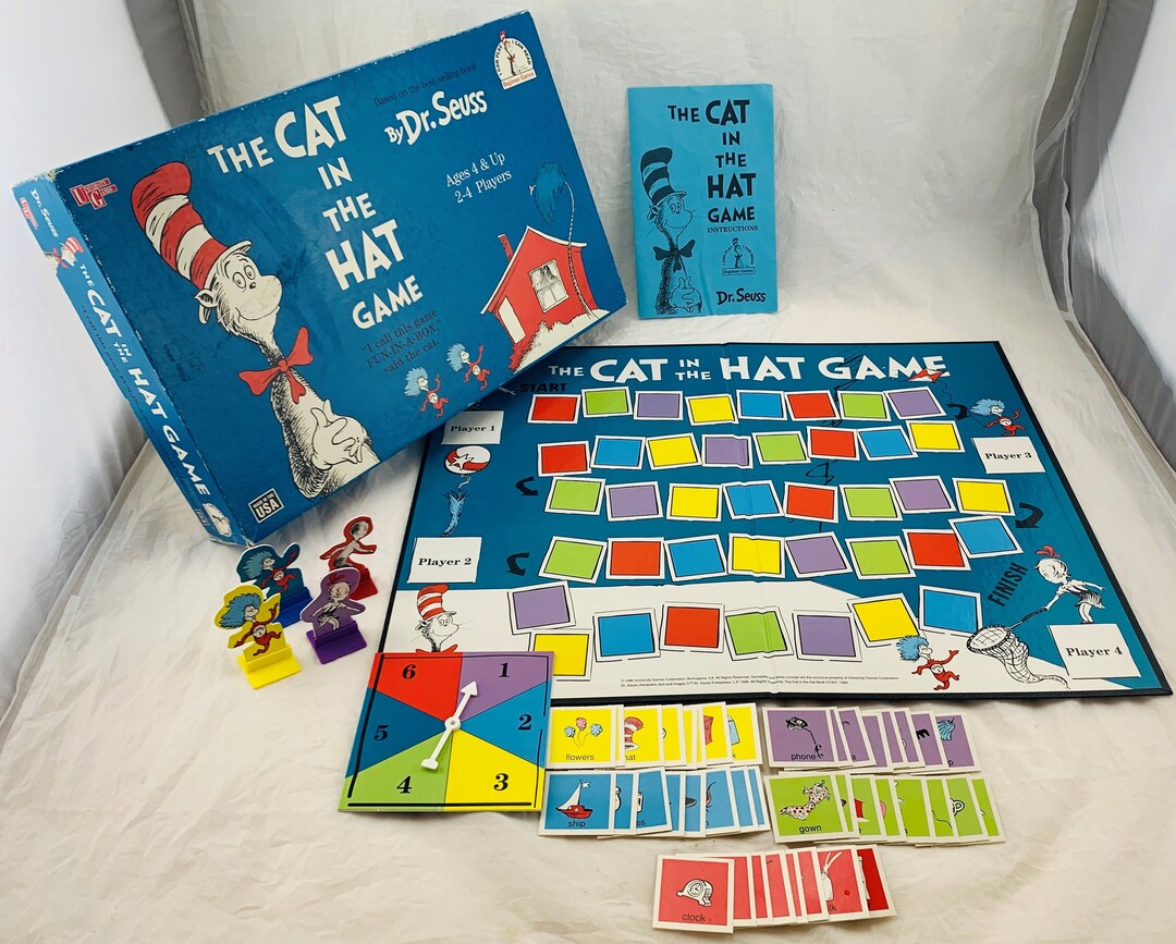 1996 Cat in the Hat Game by University Games Complete in Great - Etsy