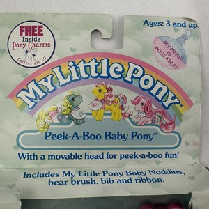 1987 My Little Pony Peek A Boo Baby Pony Baby Noddins Brand New FREE ...