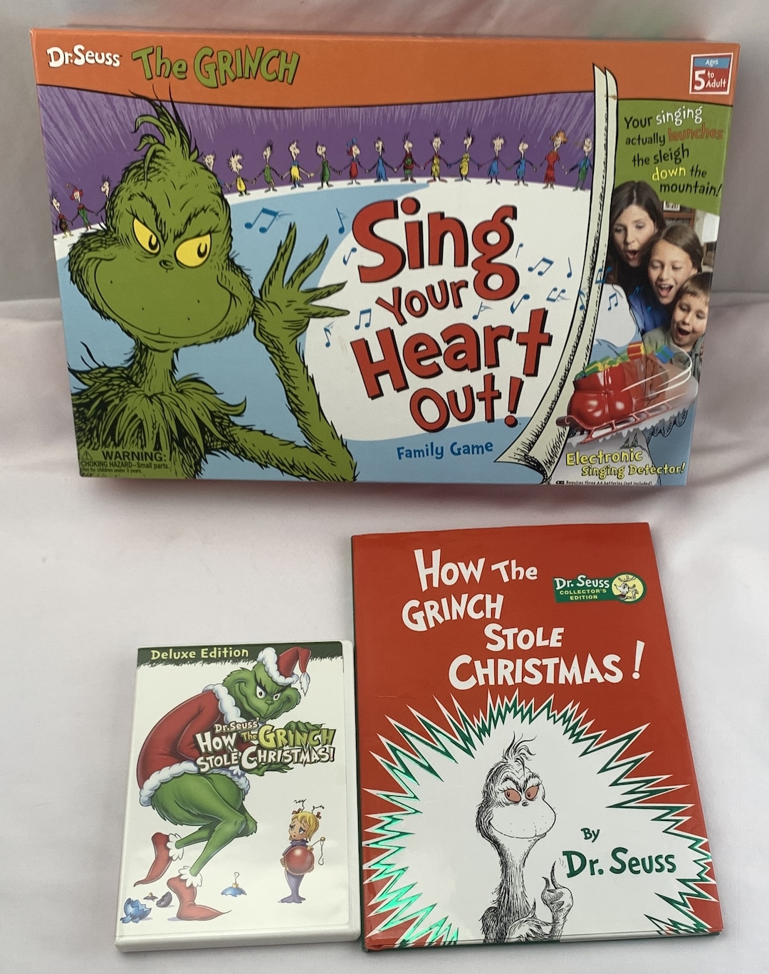 The Grinch: Sing Your Heart Out Game Dr. Seuss Book and DVD Great ...