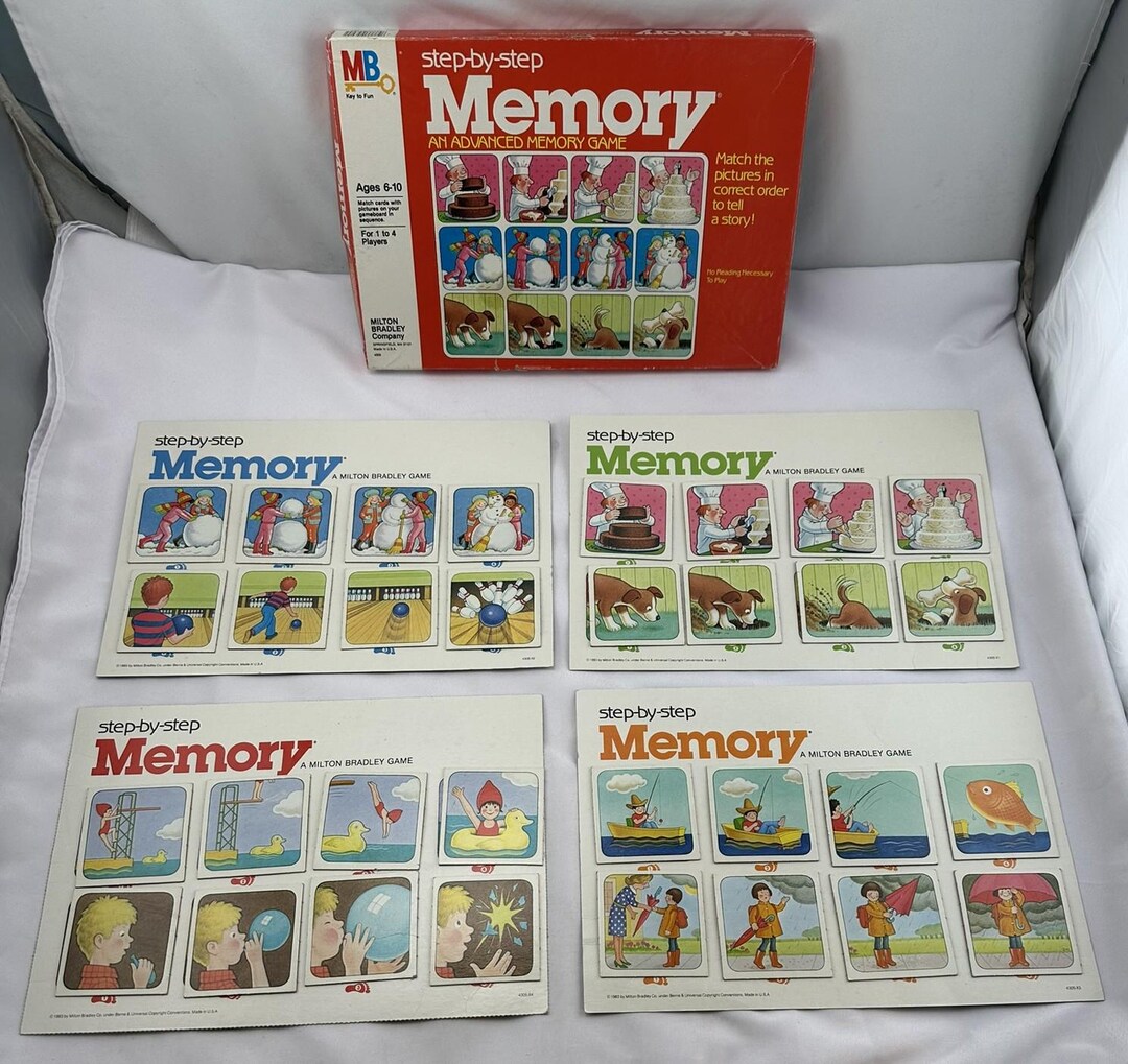 1983 Step by Step Memory Game by Milton Bradley Complete in Great ...