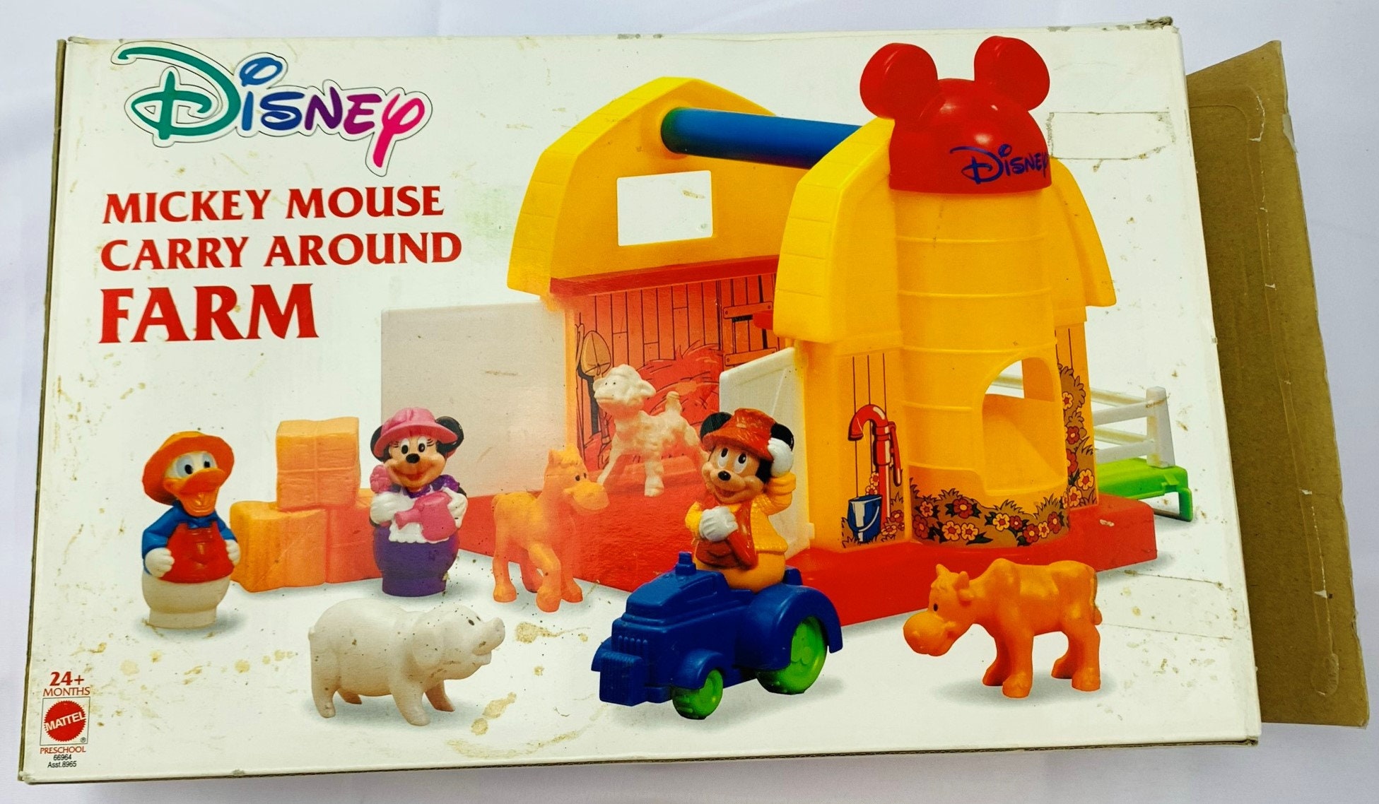 Pretend Play Vintage Mickey Mouse Carry Around Farm by Mattel Complete ...