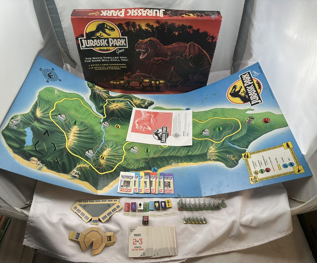 1993 Jurassic Park Board Game by Milton Bradley Complete Very Good ...