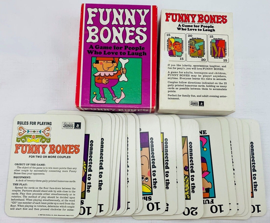1968 Funny Bones Card Game by Parker Brothers Complete in Great Cond ...