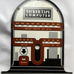 1960 Ticker Tape Stock Market Game by Cadaco Complete in Very Good ...