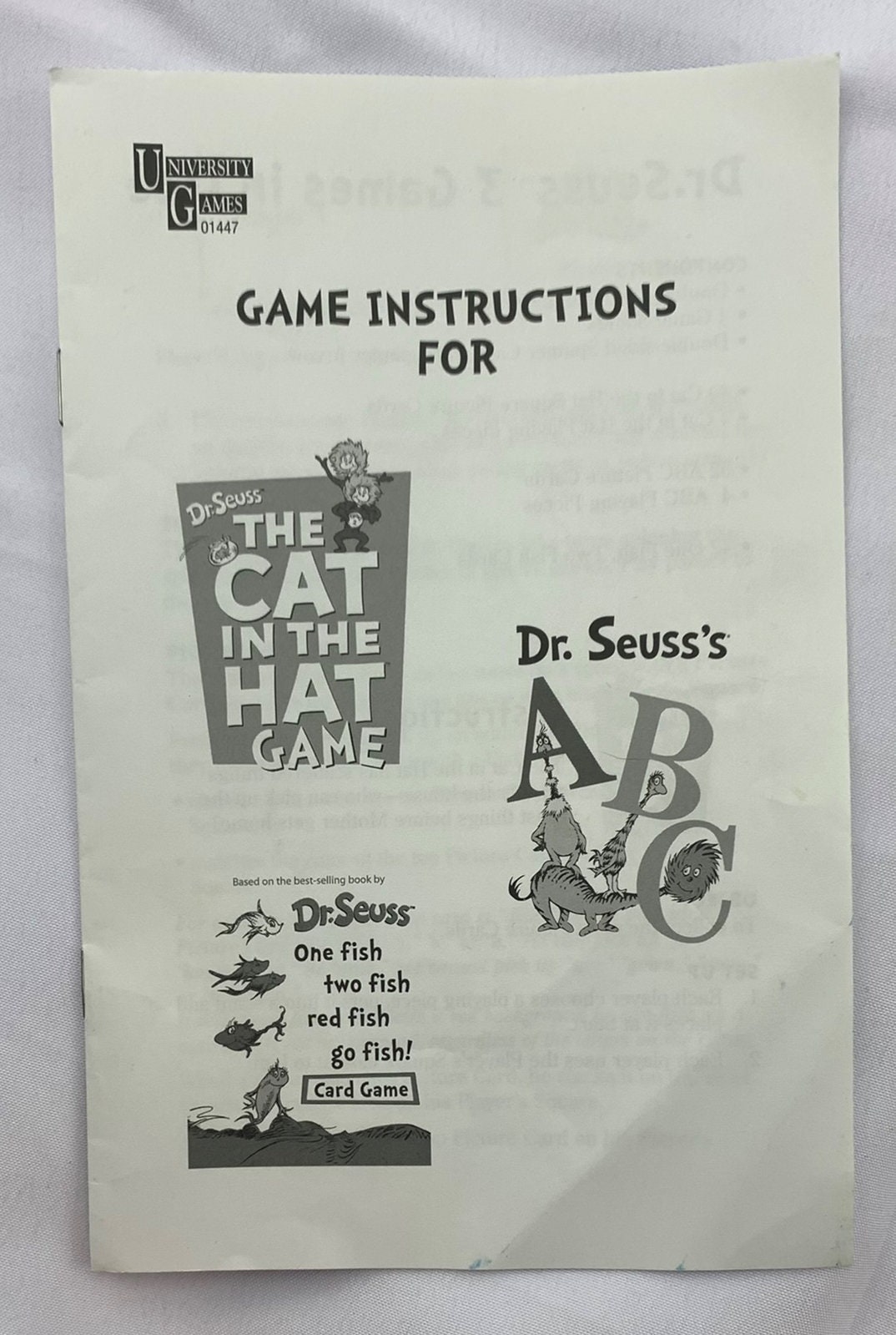 2000 Dr. Seuss Cat in the Hat Fish ABC 3 Games in 1 - Etsy