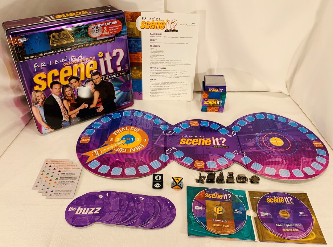 Friends Scene It Deluxe Game Tin by Mattel Complete Great Condition ...