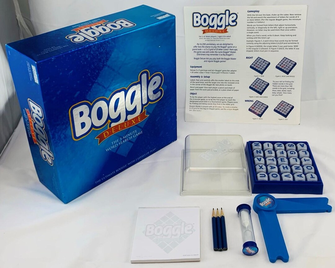1997 Boggle Deluxe Game by Parker Brothers Complete Great Cond FREE SHIPPING - Etsy