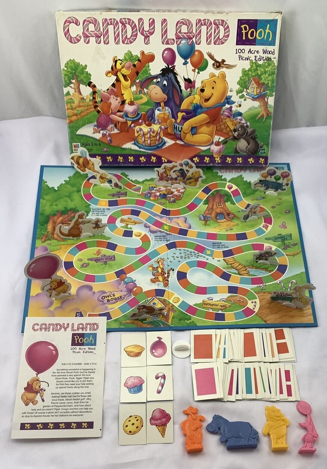 1998 Candy Land 100 Acre Wood Pooh Game by Milton Bradley Complete in ...