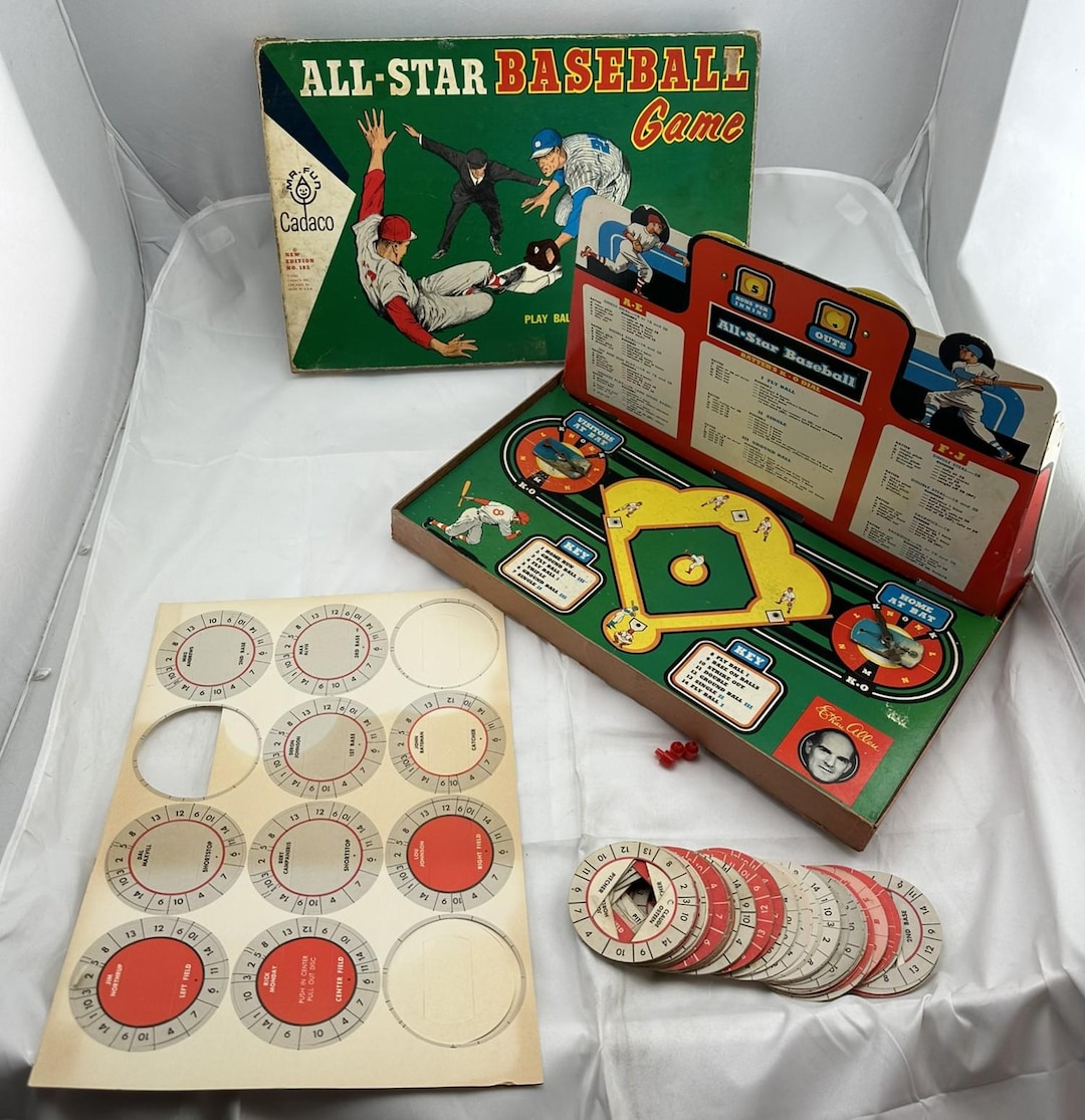1962 All Star Baseball Board Game by Cadaco Complete in Good Condition ...