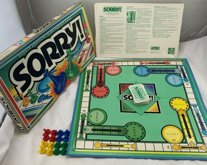 Vintage 1972 Sorry! Game by Parker Brothers Board Game, Vintage Sorry ...