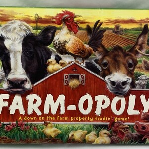 2004 Farmopoly Monopoly Board Game by Late for the Sky Complete Great ...