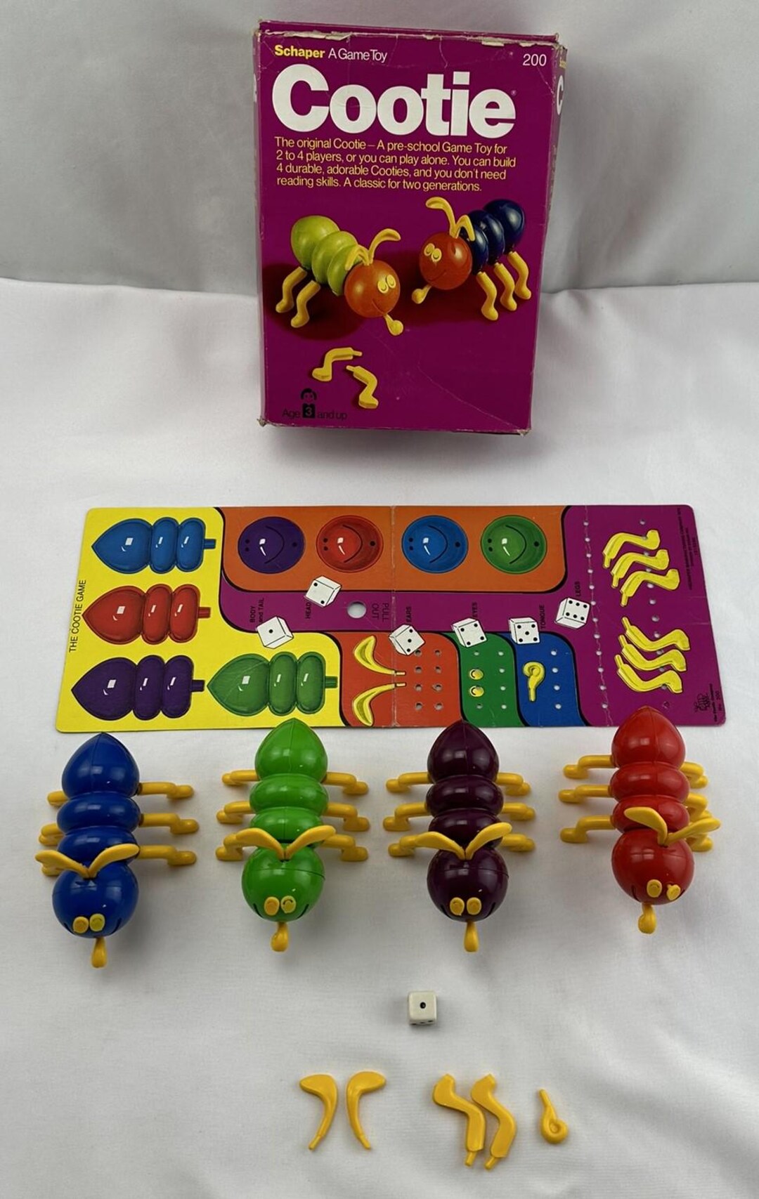 1976 Cootie Game by Schaper Complete in Very Good Condition FREE ...