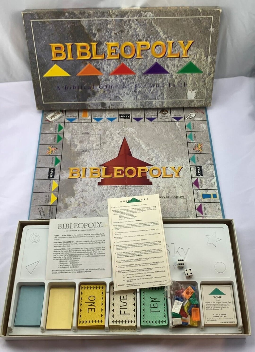 1991 Bibleopoly Board Game by Late for the Sky Complete in - Etsy
