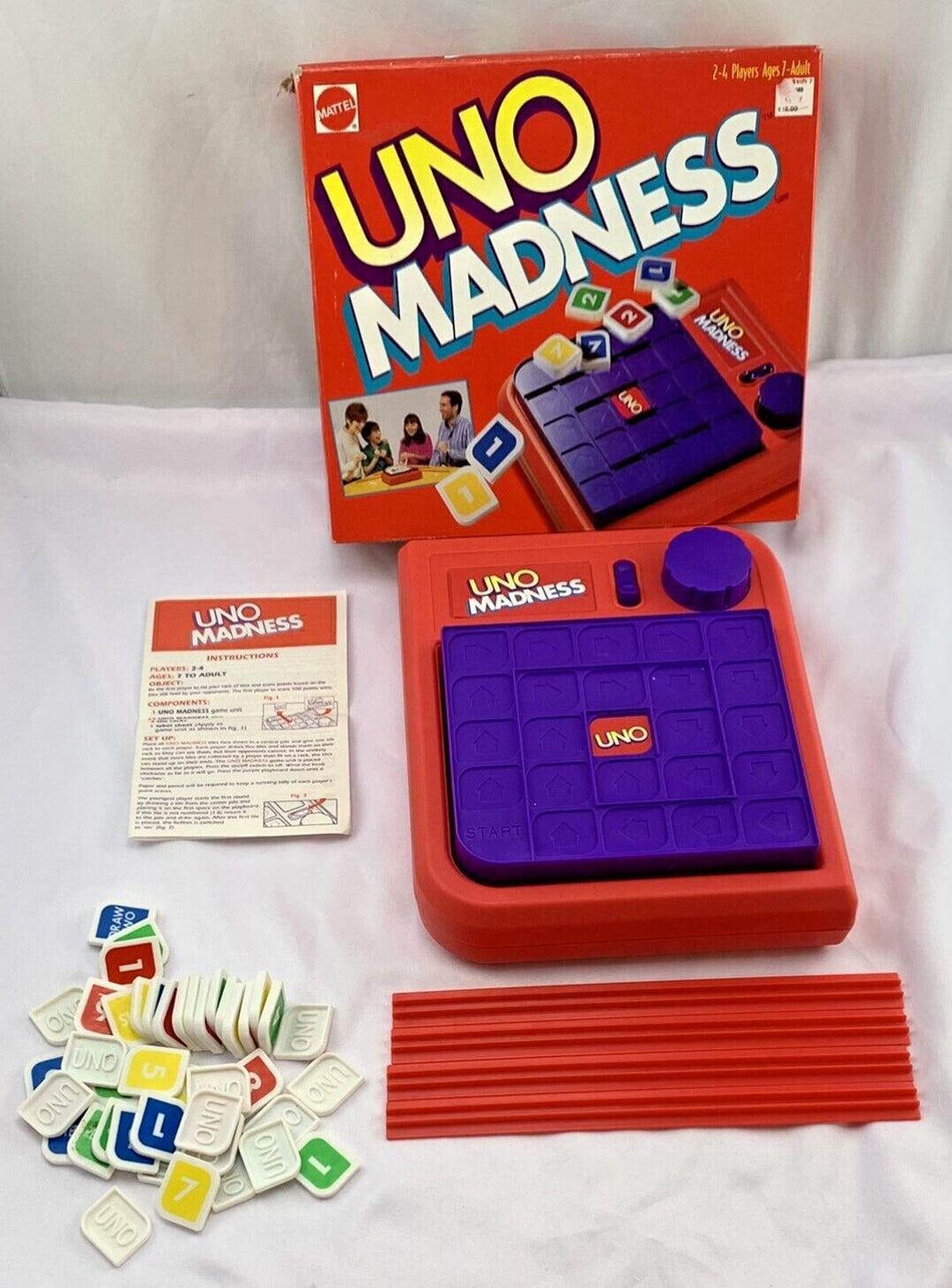 1995 UNO Madness Game by Mattel Complete/works Great Condition FREE ...