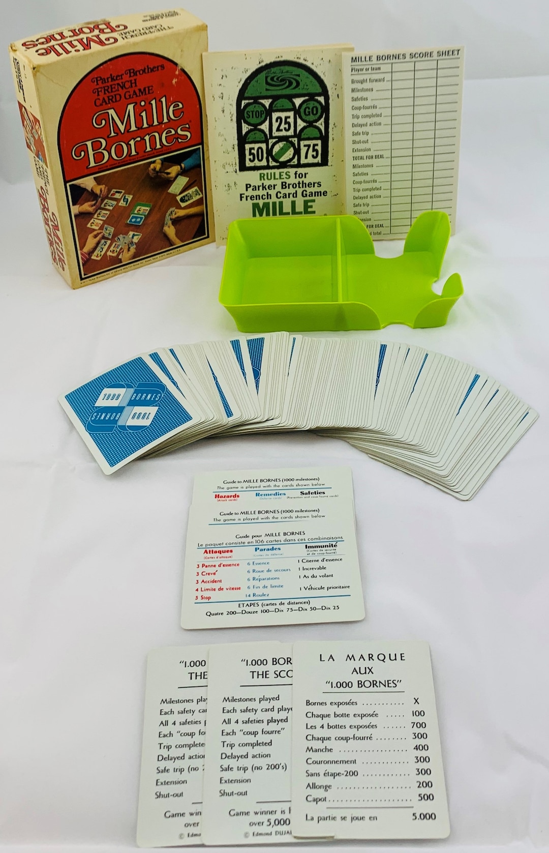 1971 Mille Bornes Card Game Complete in Very Good Condition FREE ...