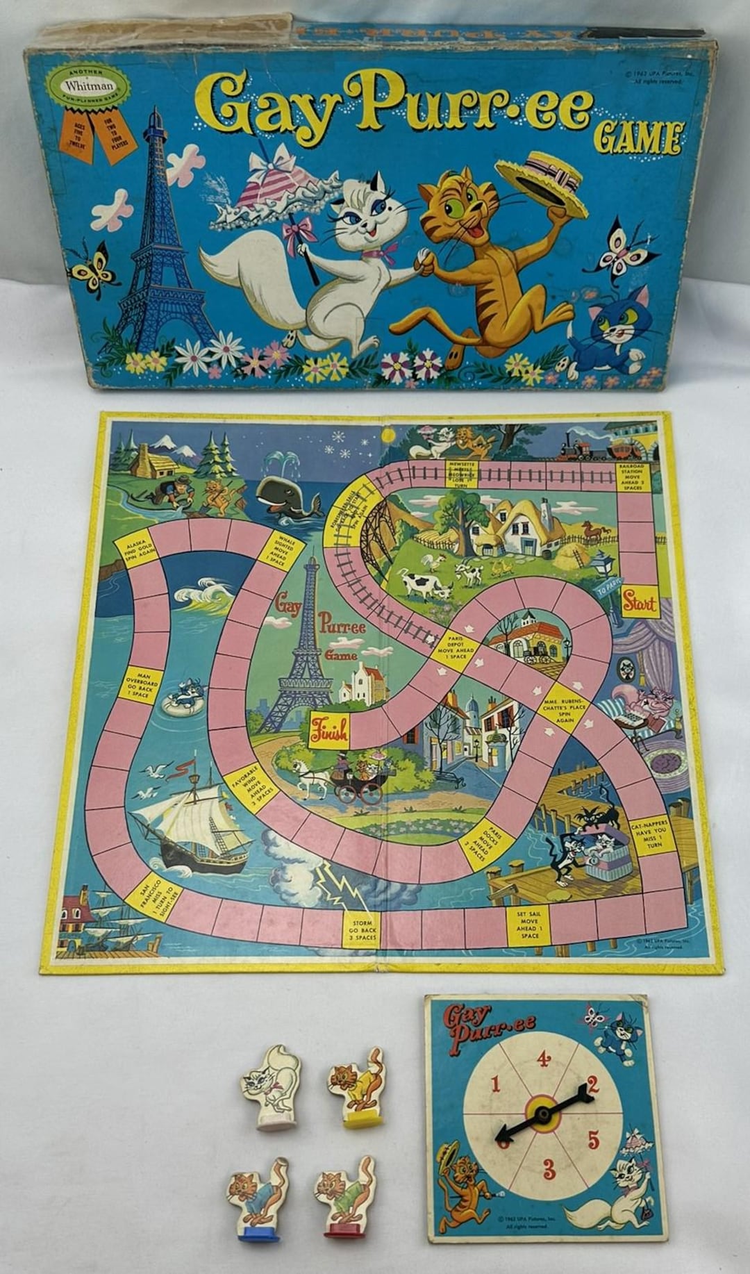1962 Gay Purr-ee Game by Whitman in Good Condition FREE SHIPPING - Etsy